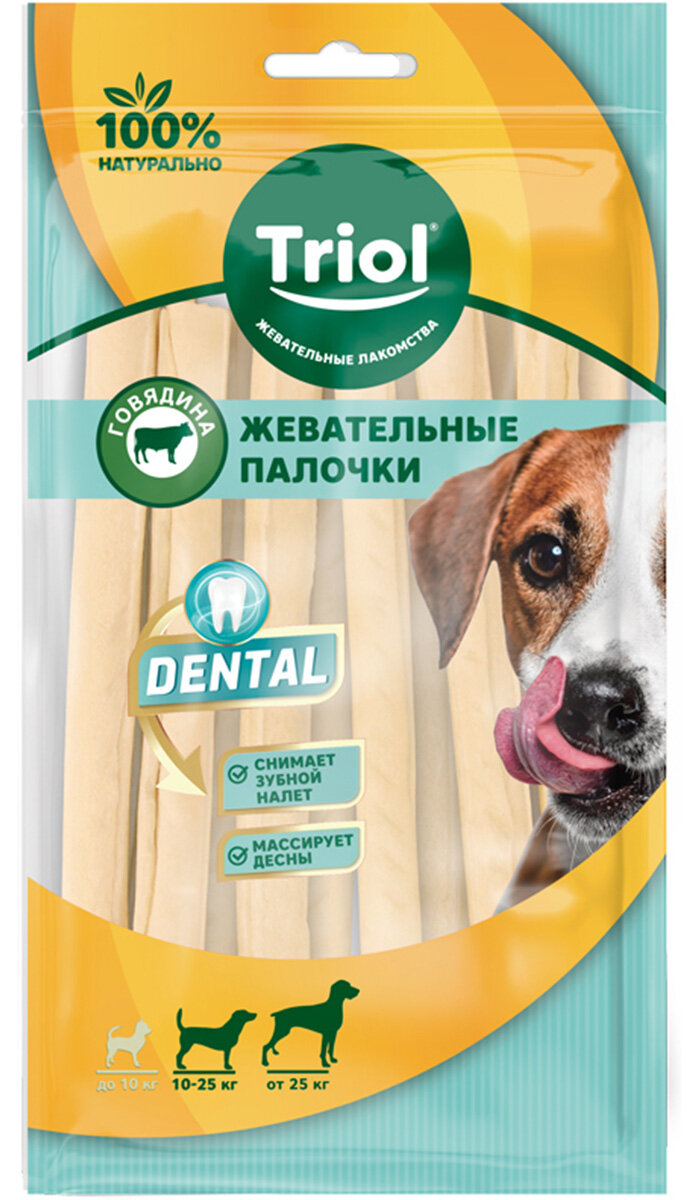 Лакомство TRIOL для собак палочки белые 15 см 8 шт (1 шт)