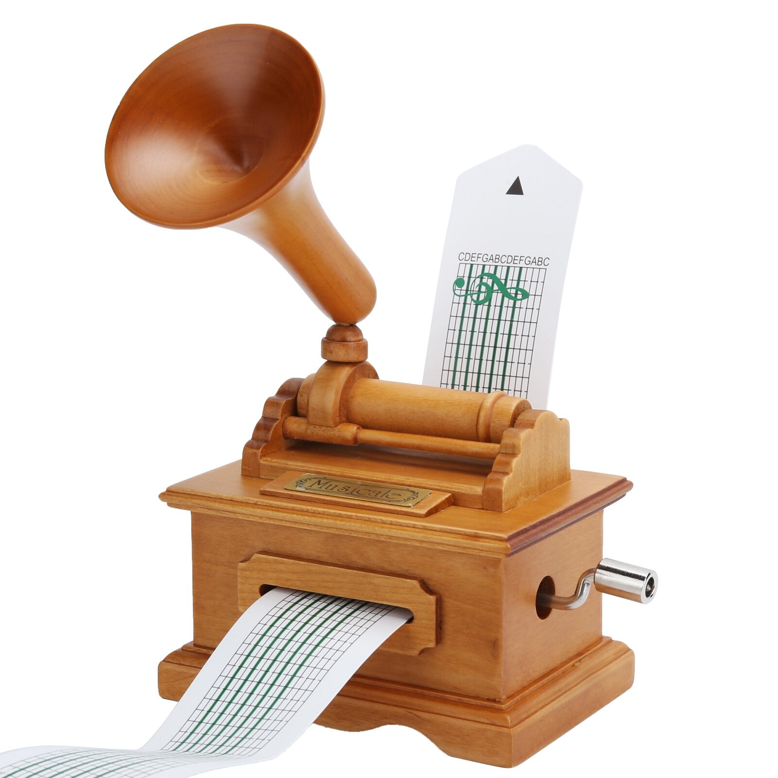 Музыкальная шкатулка с граммофоном, винтажная музыкальная шкатулка с рукояткой, сделай сам, подарки на день рождения и Рождество