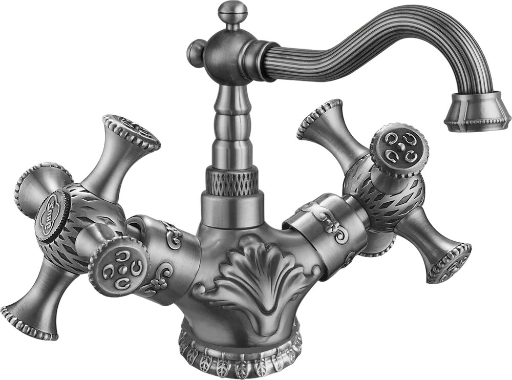 Смеситель для раковины Zorg Antic A 7009U-SL с поворотным изливом, хром, чешский