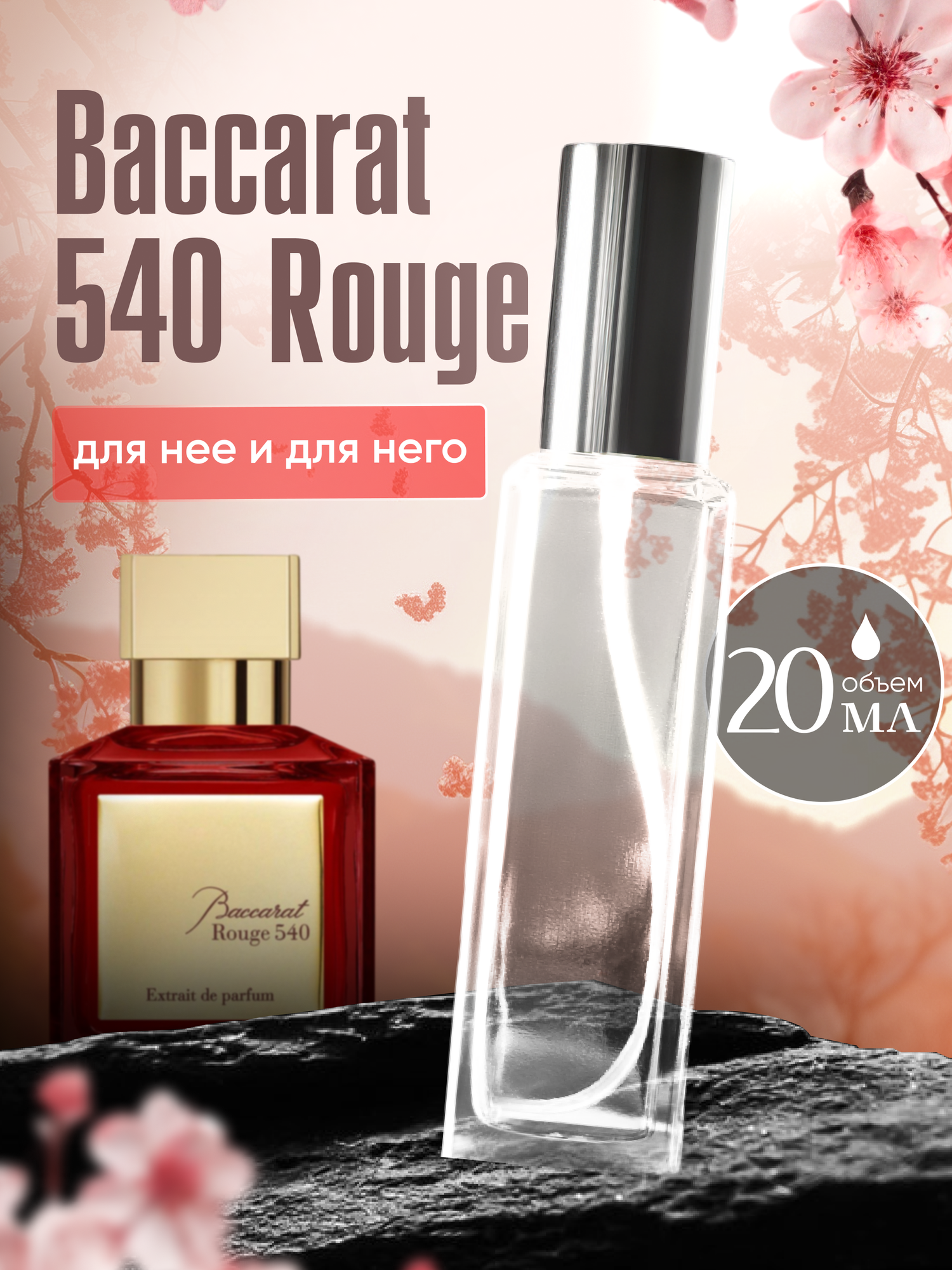 Духи унисекс по мотивам Baccarat Rouge 540 20 мл + подарок 1 мл другого ароматас