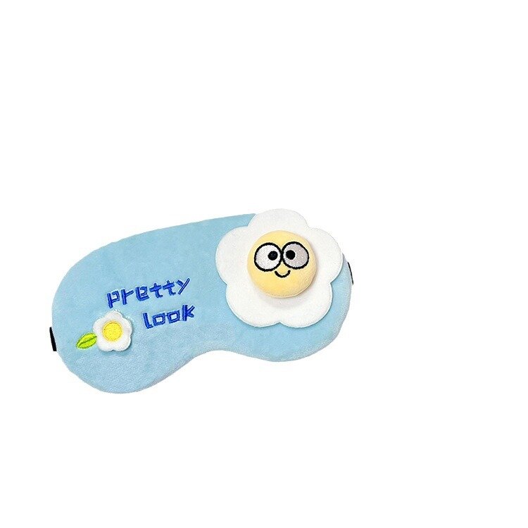 Милая маска для сна с цветком, мягкая полиэстеровая маска для сна с рисунком и надписью «Pretty Look», расслабляющая повязка на глаза для детей и взрослых, удобная повязка для сна, путешествий, снятия усталости глаз