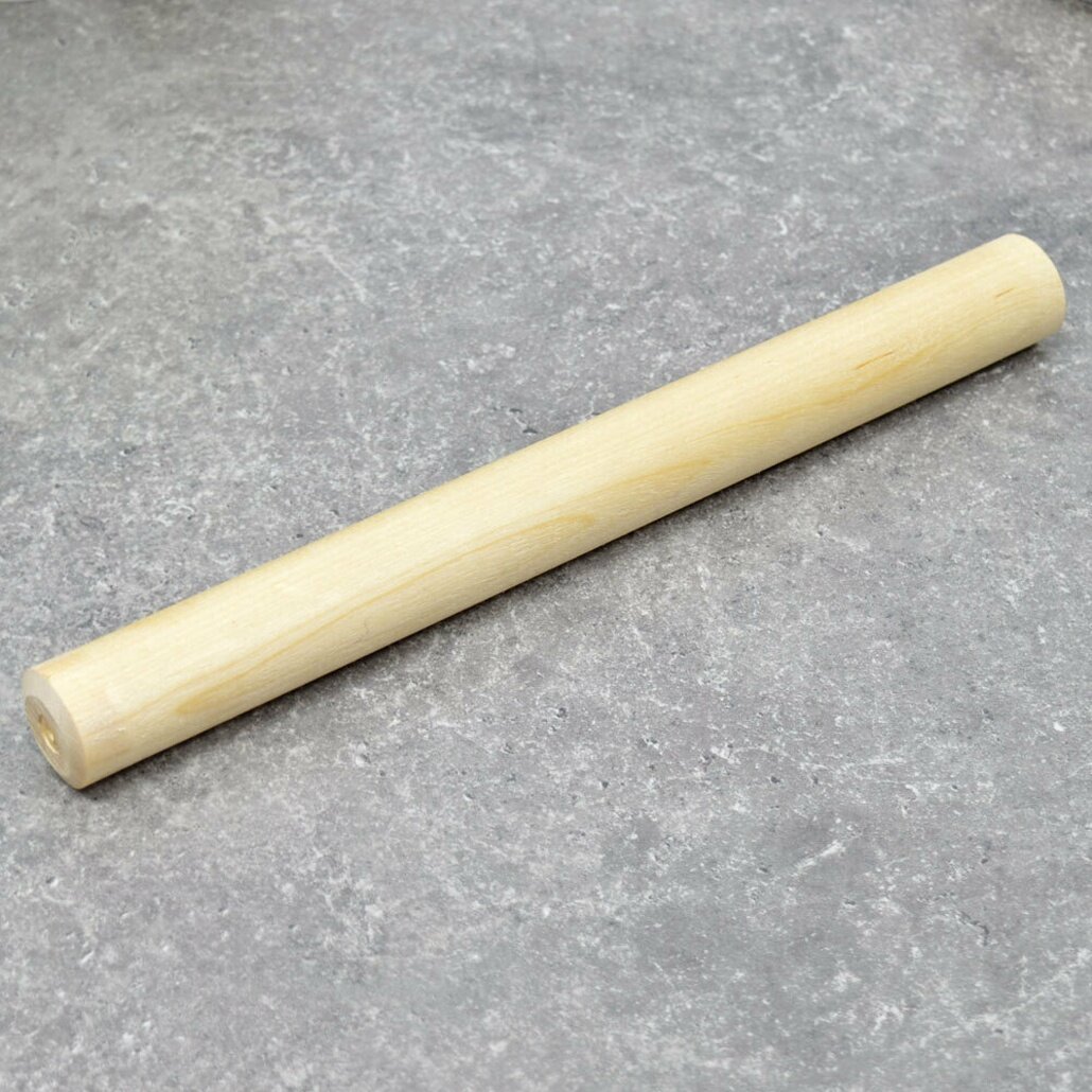 Скалка деревянная цельная 30см, береза, для легкой раскатки теста