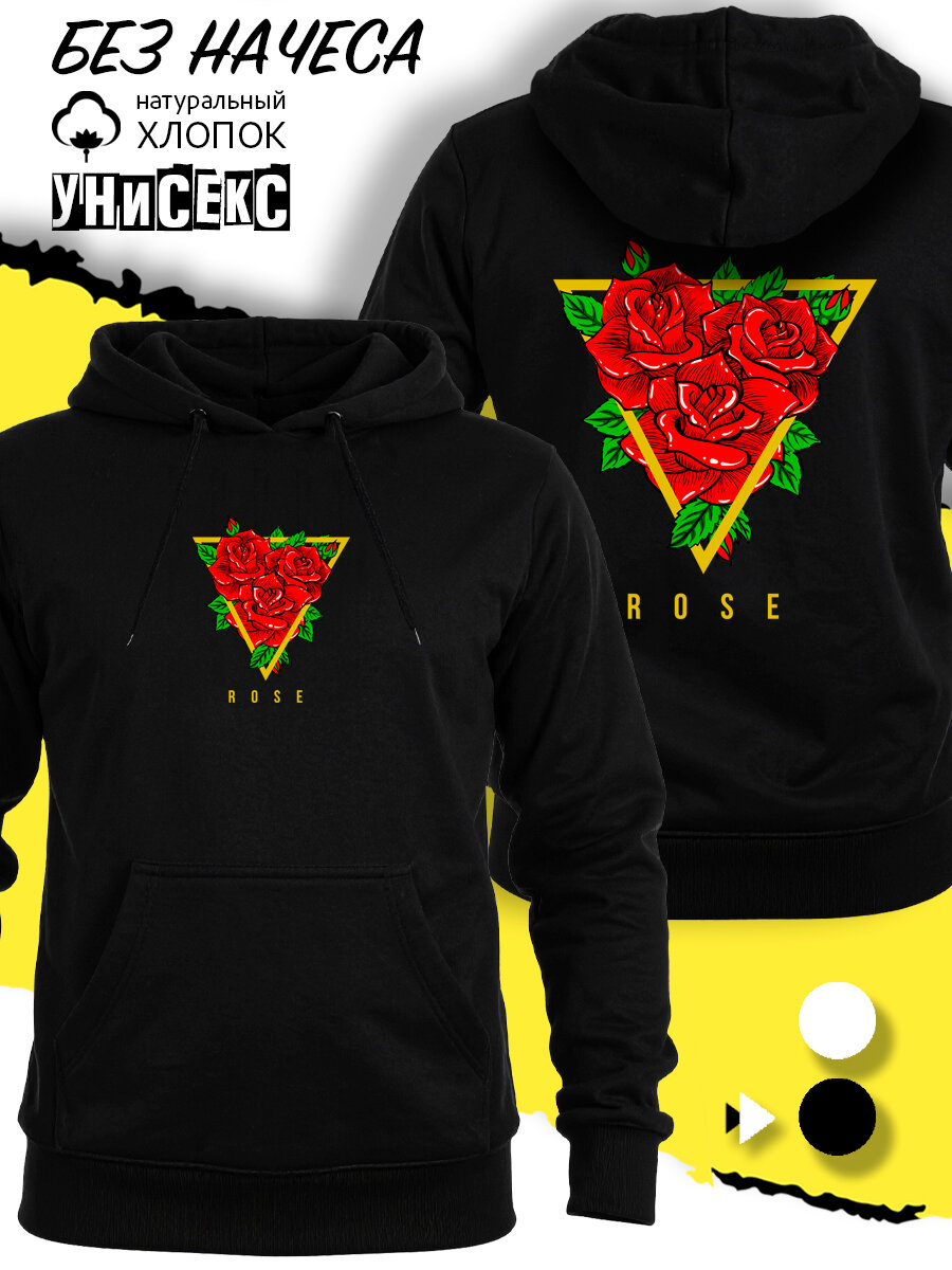 Худи Толстовка свитшот с розами rose