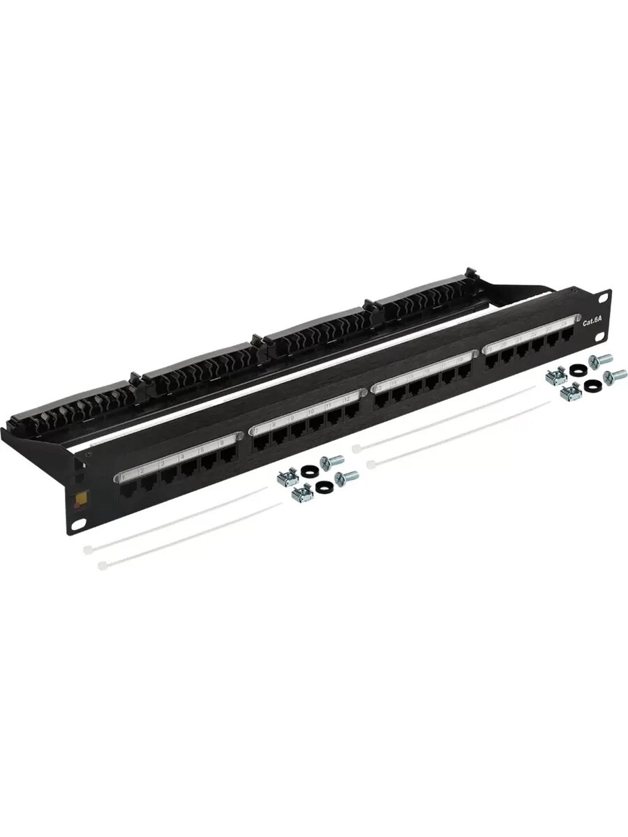 Патч-панель Lanmaster LAN-PPN24U6A 19 1U RJ45 кат.6A UTP