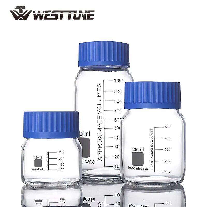 Лабораторная колба WESTTUNE стеклянная прозрачная 250/500/1000 мл 250ml