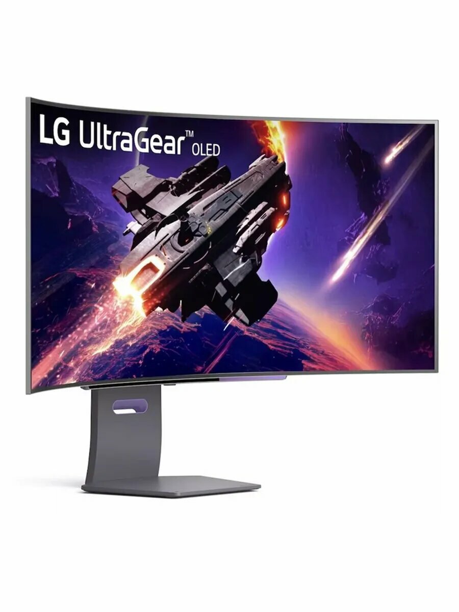 Монитор LG 44.5 UltraGear 45GS95QE-B черный OLED LED 21:9 HDMI M/M матовая HAS Piv 1500000:1 1300cd