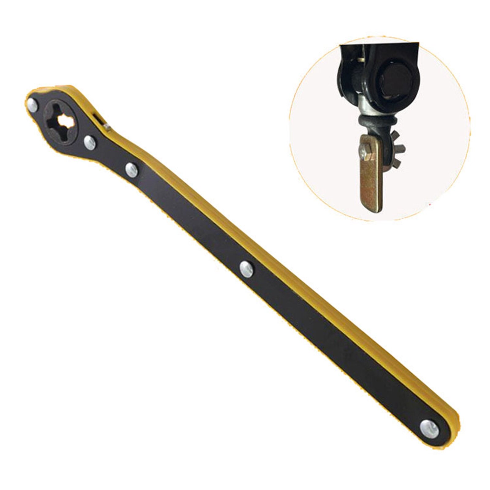 Удобный металлический гаечный ключ с рычажным механизмом для усиленной работы и адаптером для домкрата