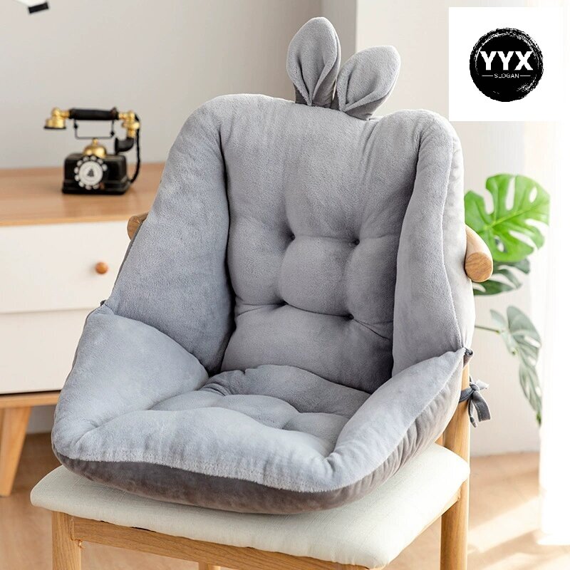 Подушка-валик "Игривые ушки", интегрированная, офисная, хлопковая, 40x40 см