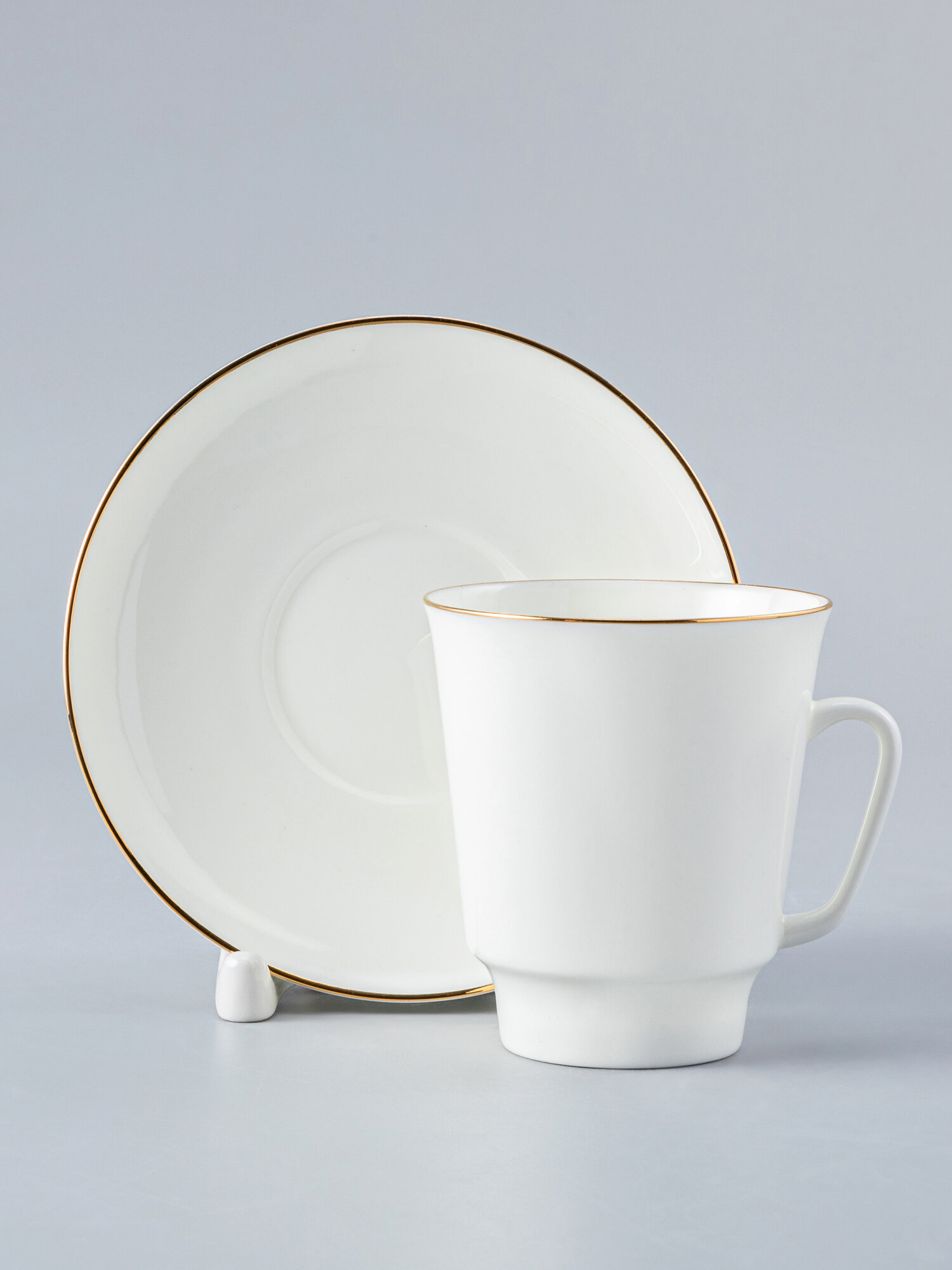 Кофейная пара "Золотой кантик" форма Майская , Императорский фарфоровый завод