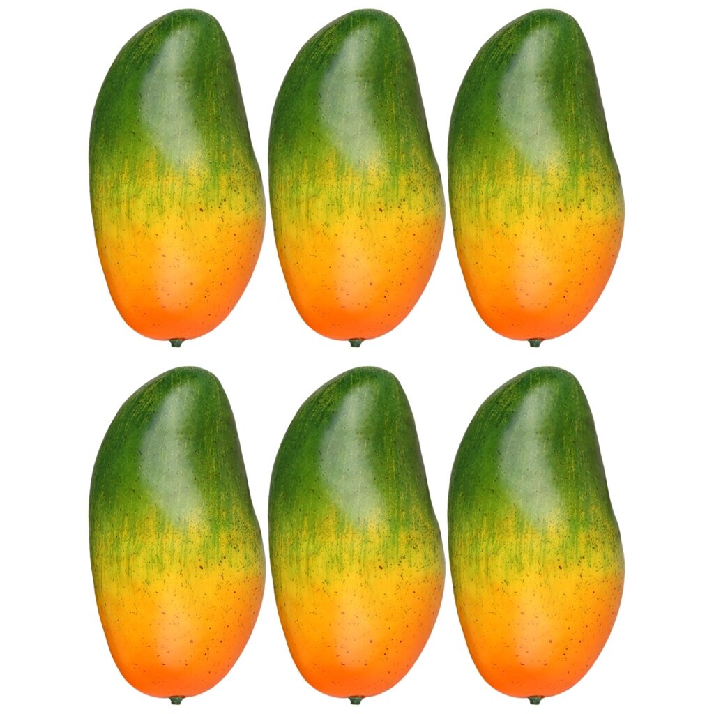 1 упаковка из 6 штук искусственного манго-green mango