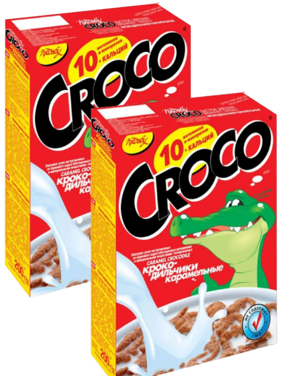 Готовый завтрак Карамельные крокодильчики 2шт по 200г