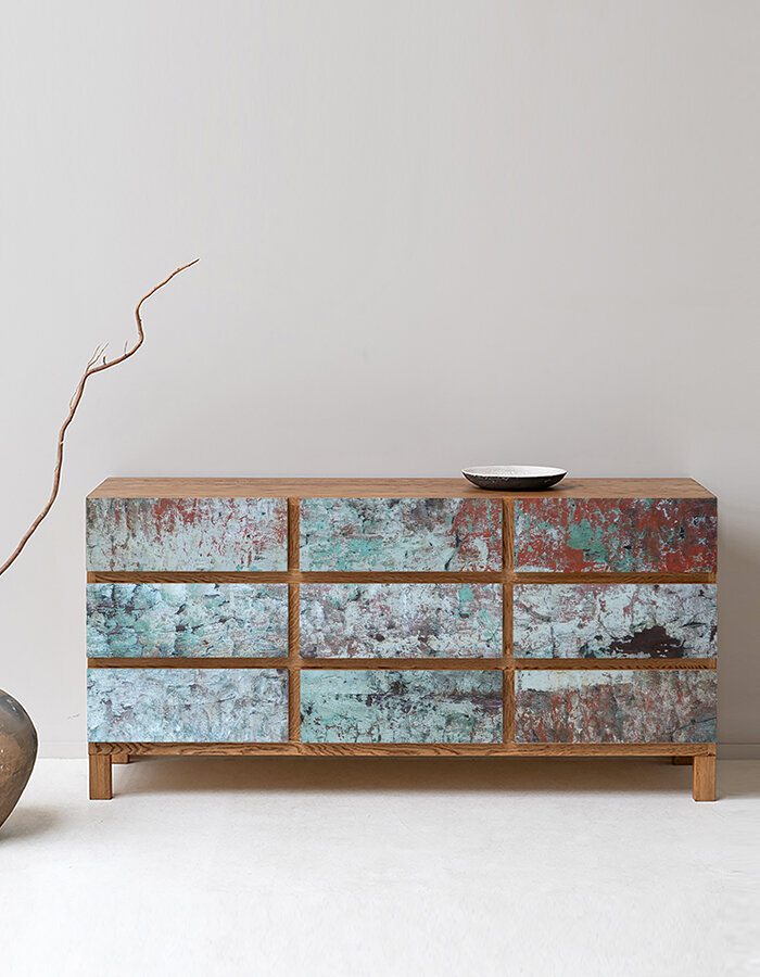 Комод для одежды и хранения вещей деревянный 150см. Массив тика и дуба.