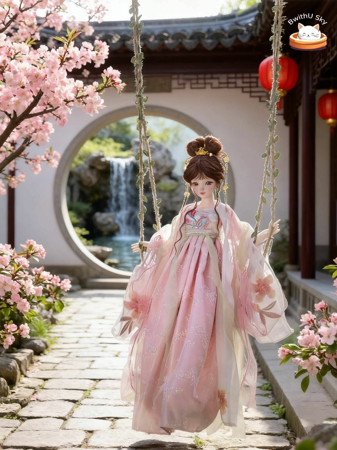 Кукла BwithU Rapunzel, коллекционная, 1/4 размера, в восточном наряде