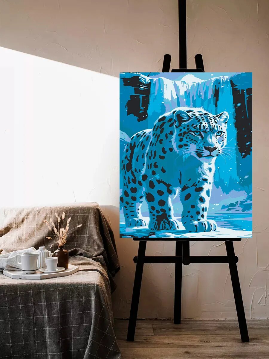 Картина по номерам Ирбис Снежный Барс Животное