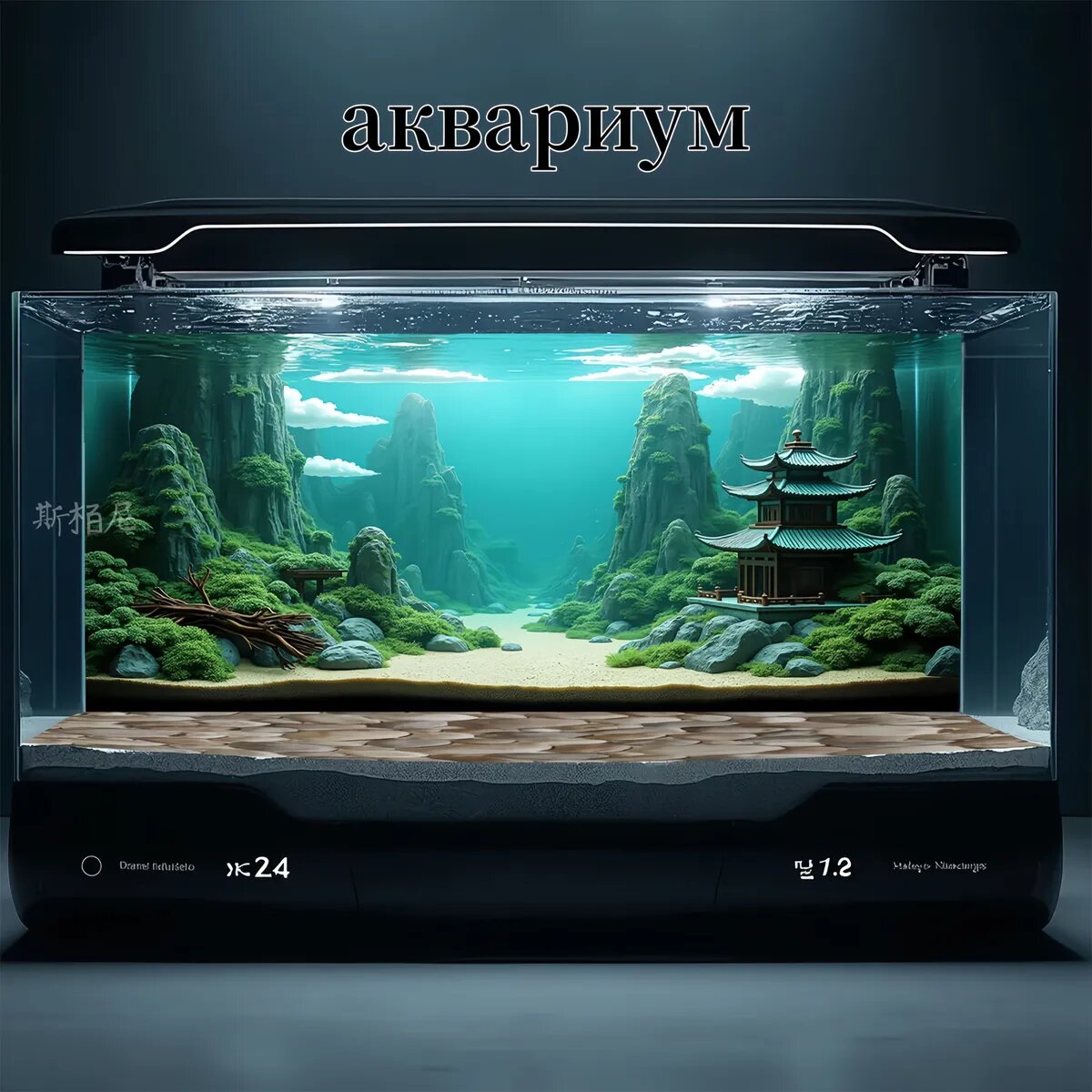 Фон для аквариума Декорации Микро-ландшафтный дизайн,100x50см