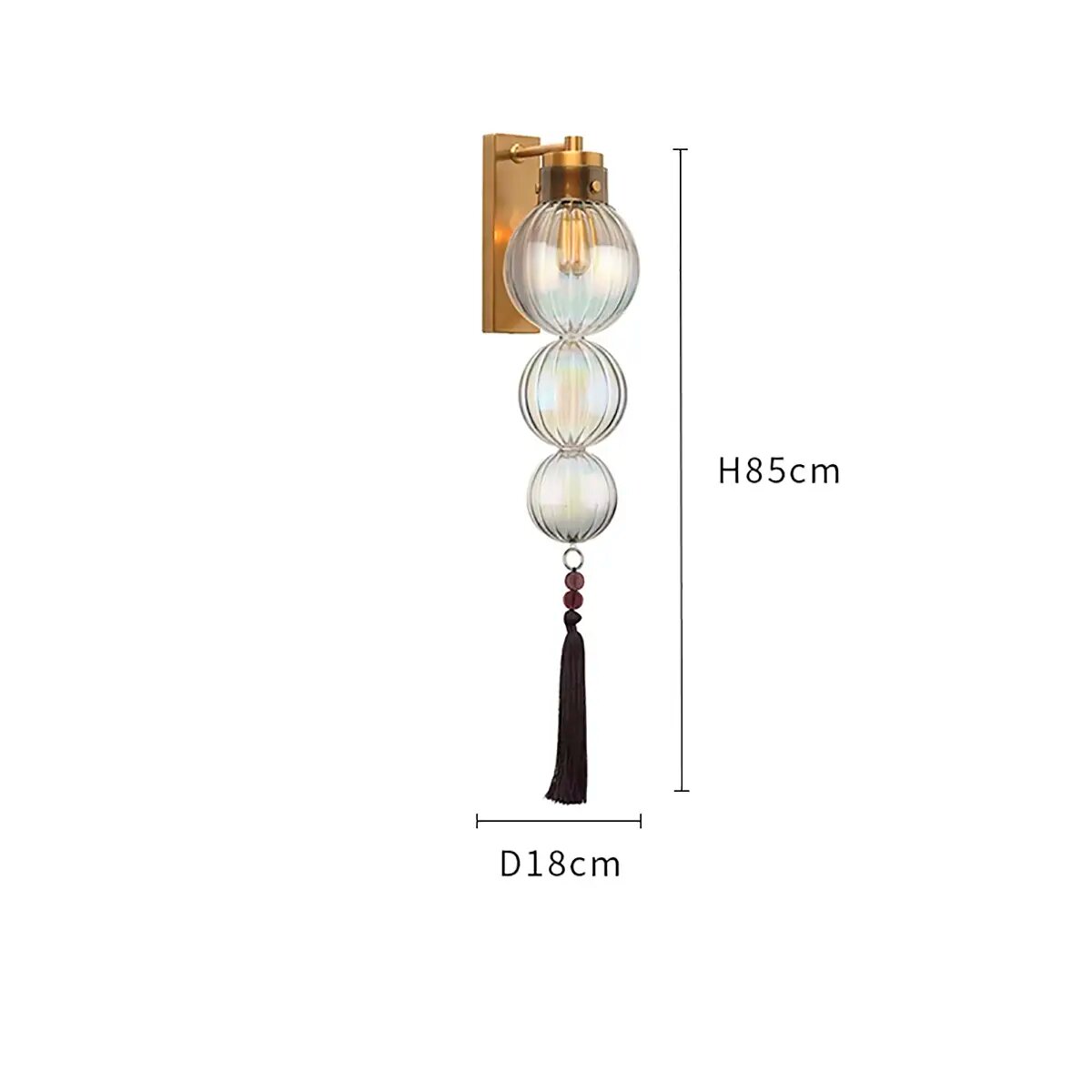 Бра в стиле Heathfield Lighting Medina Wall (цвет медь + прозрачное стекло)