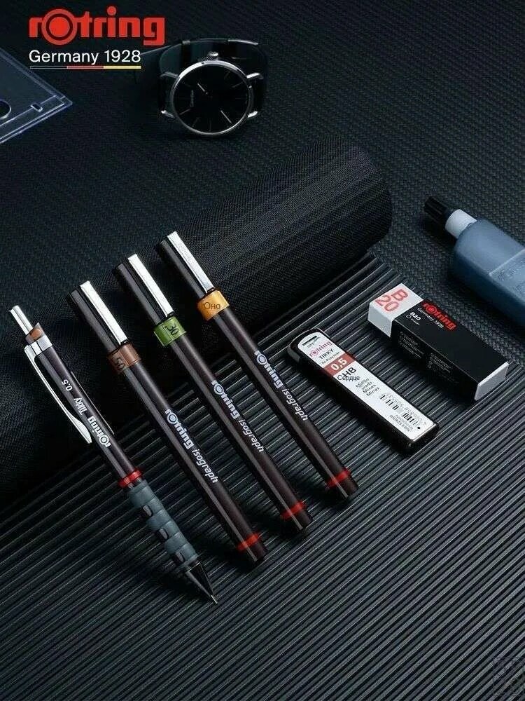 Isograph Rotring Изограф 0.1mm+0.3mm+0.5mm костюм