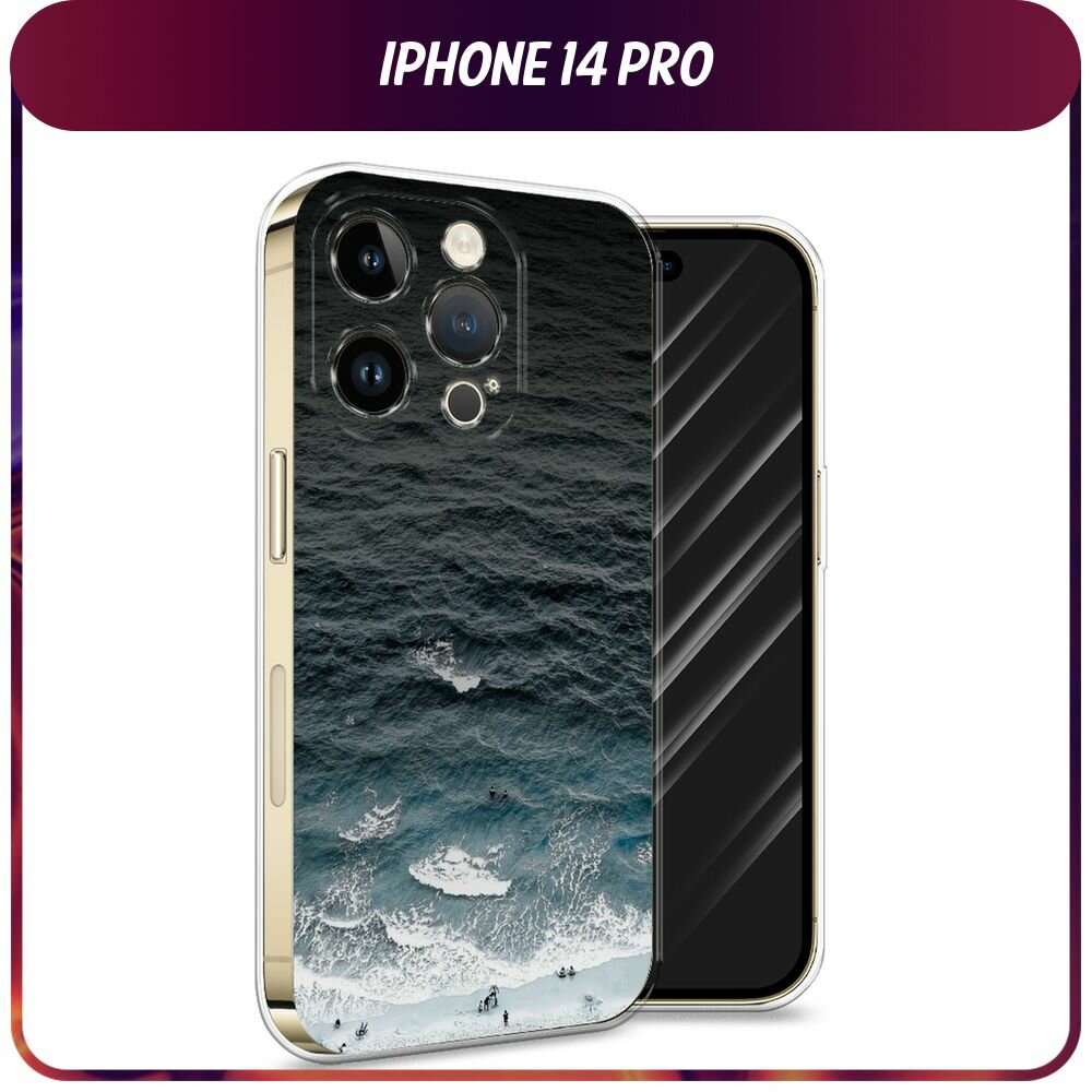 Чехол на Apple iPhone 14 Pro / Айфон 14 Про с принтом Волны на море