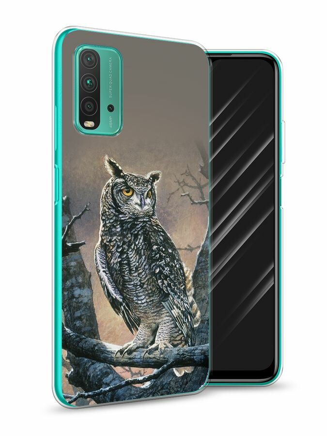 Чехол на Xiaomi Redmi 9T / Сяоми Редми 9Т с принтом "Сова арт 5"