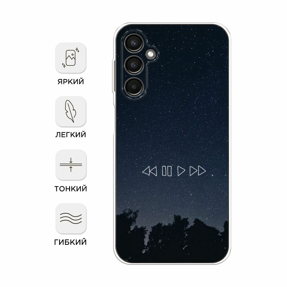 Чехол на Samsung Galaxy A24 / Самсунг Галакси A24 с принтом "Космическая музыка" — фото 1