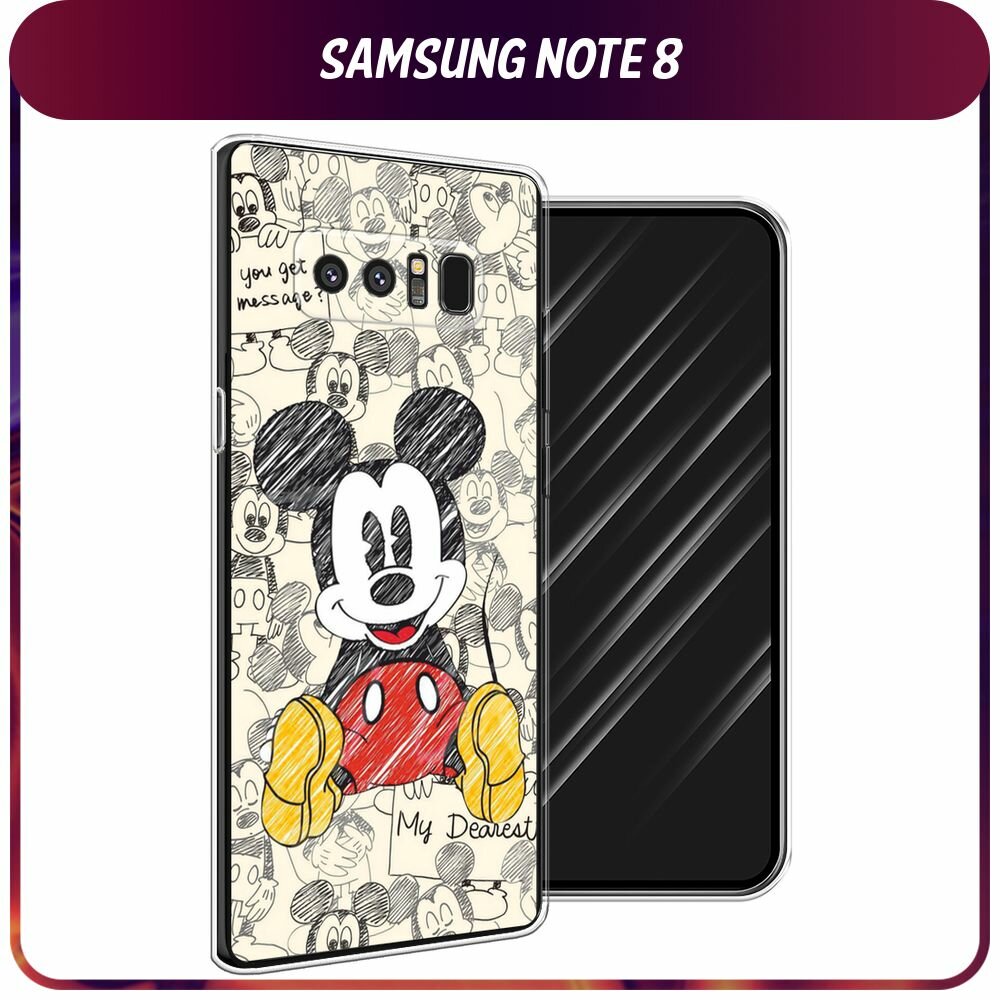 Чехол на Samsung Galaxy Note 8 / Самсунг Галакси Нот 8 с принтом "Микки Маус"
