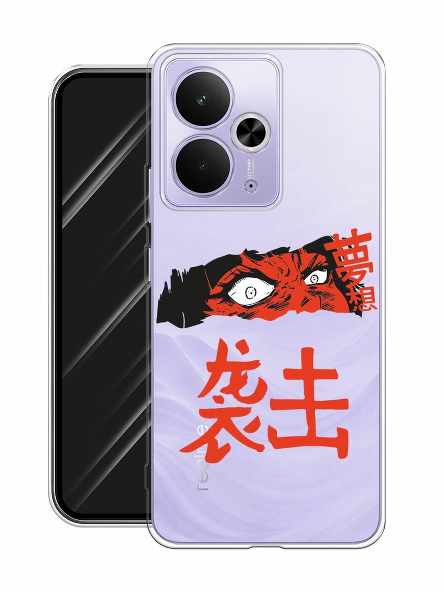 Чехол на Realme 14T / Реалми 14Т с принтом "Anime attack", прозрачный — фото 1