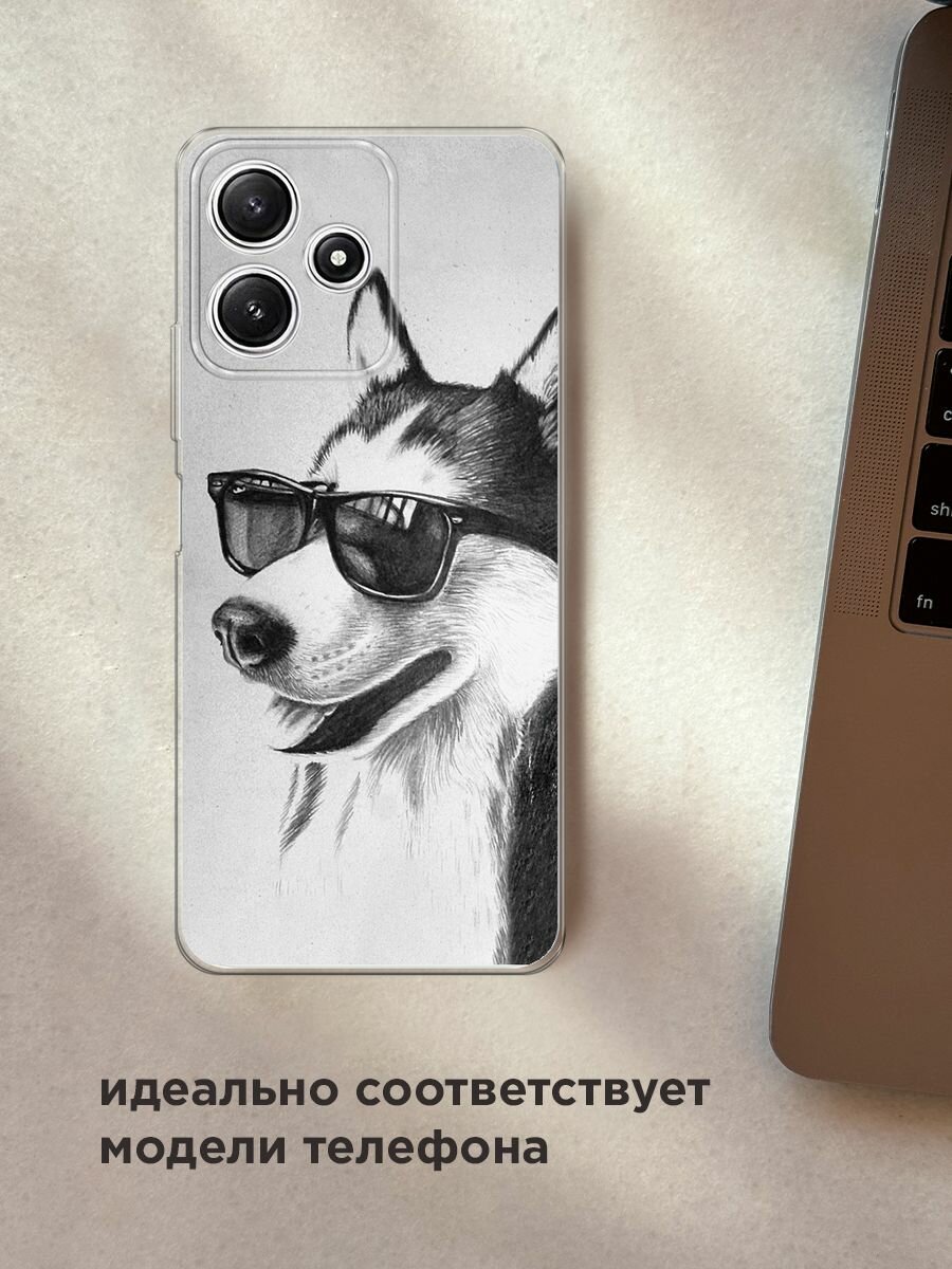 Чехол на Xiaomi Redmi 12 / Сяоми Редми 12 с принтом "Крутой Хаске" — фото 1
