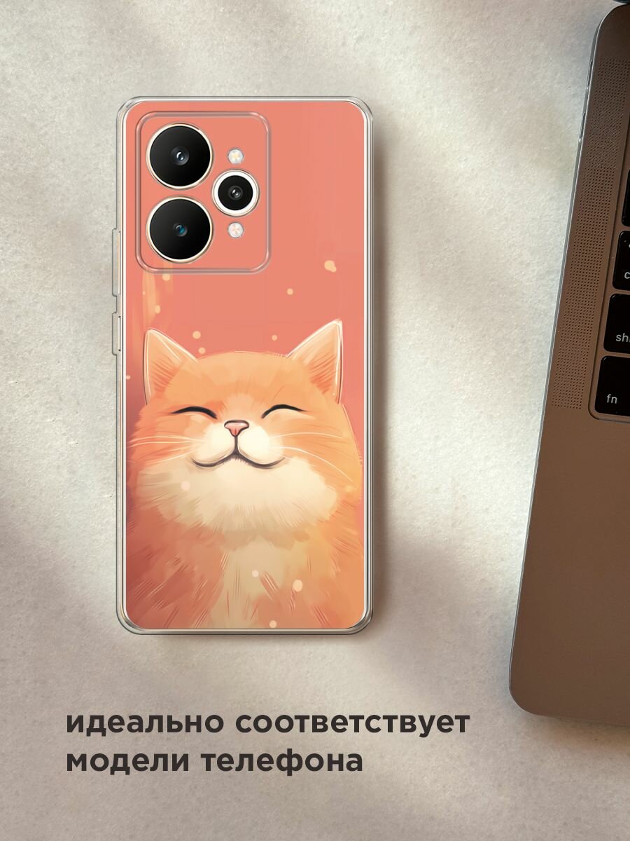 Чехол на Realme 15 / Реалми 15 с принтом "Довольный рыжий котик" — фото 1