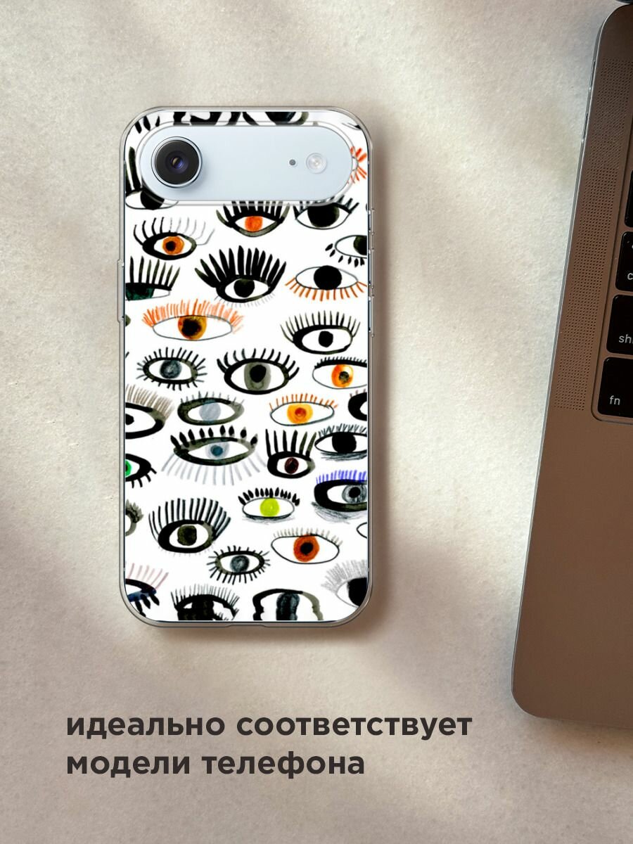 Чехол на Apple iPhone Air / Айфон Айр с принтом "Глаза акварель" — фото 1