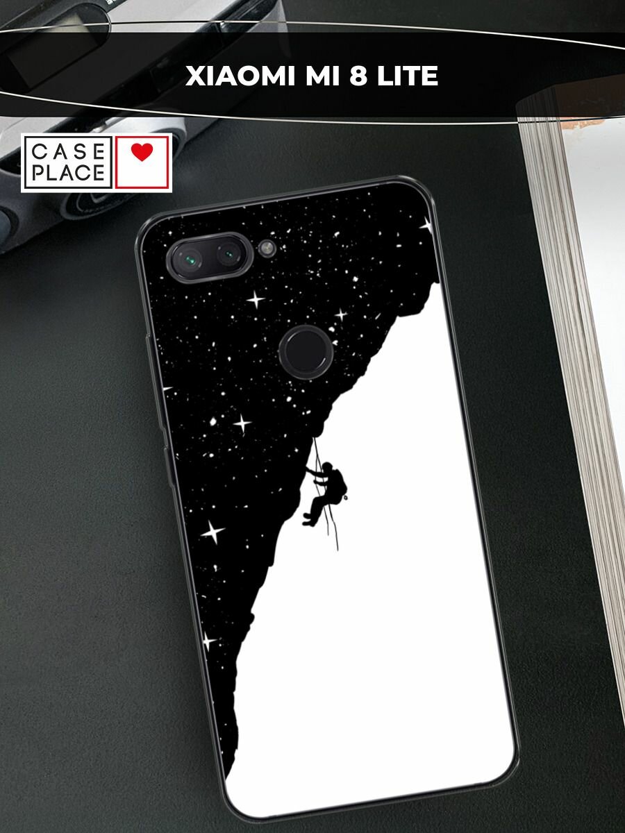 Чехол на Xiaomi Mi 8 Lite (Youth Edition) / Сяоми Ми 8 Лайт (Юс Эдишн) с принтом "Космический альпинист"