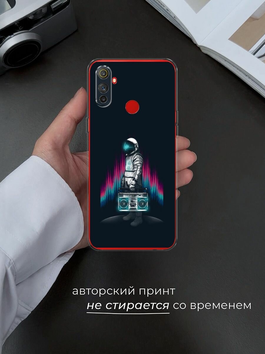 Чехол на Realme C3 / Реалми C3 с принтом "Космическая вечеринка" — фото 1