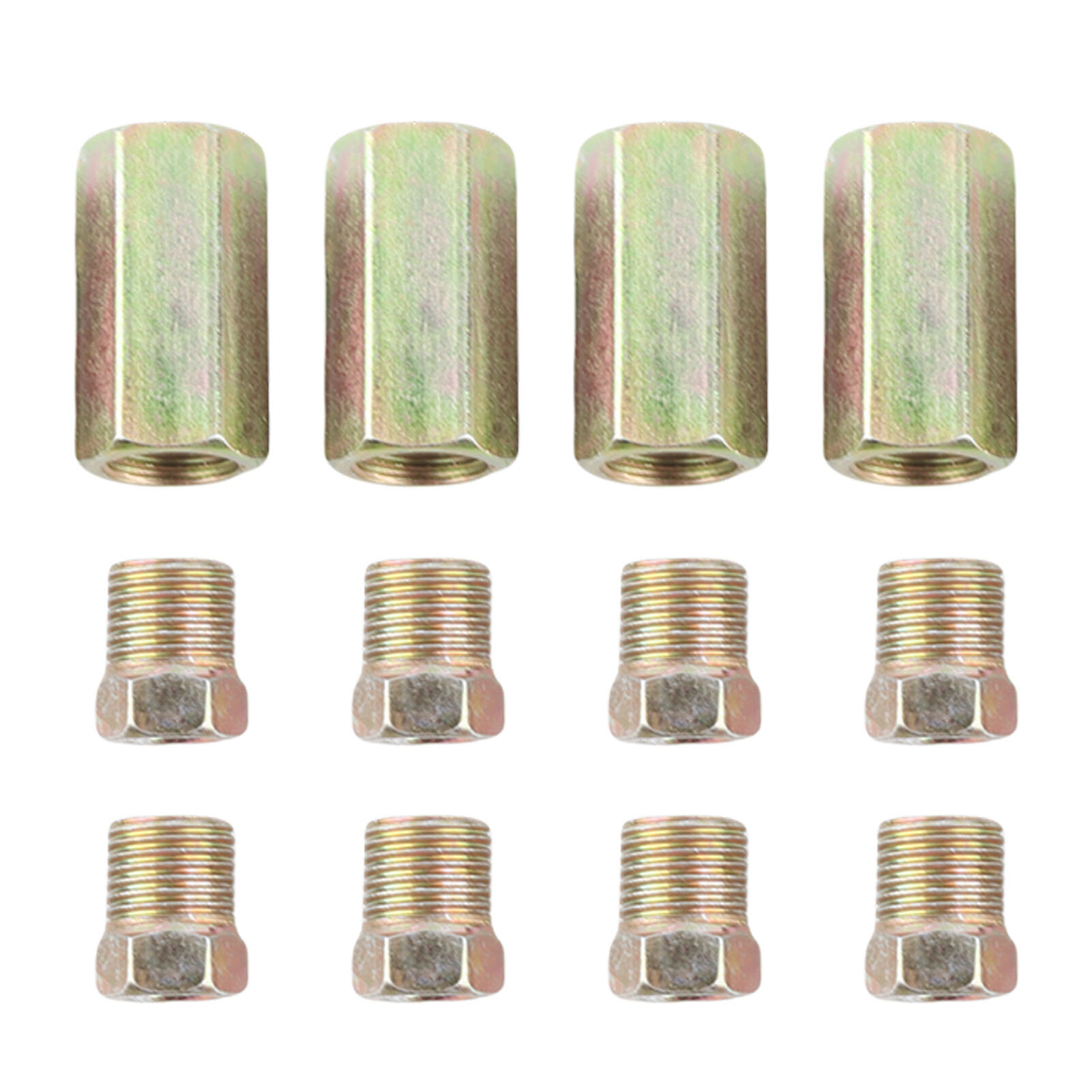 12 шт, 7/16 дюйма — 24 резьбы, фитинги для тормозной магистрали, ассортимент латунных автомобильных аксессуаров для тормозной трубки 1/4 дюйма