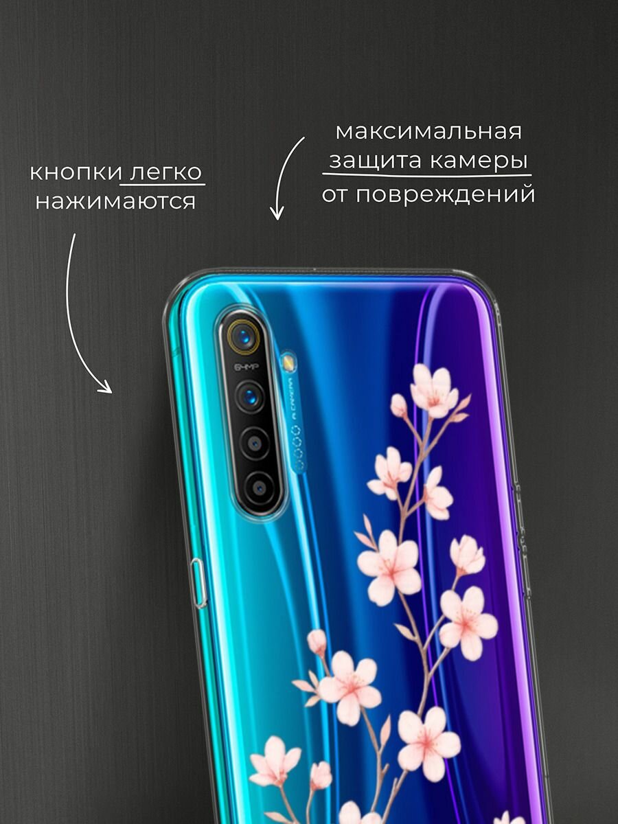 Чехол на Realme XT / Реалми XT с принтом "Веточка сакуры 2" — фото 1