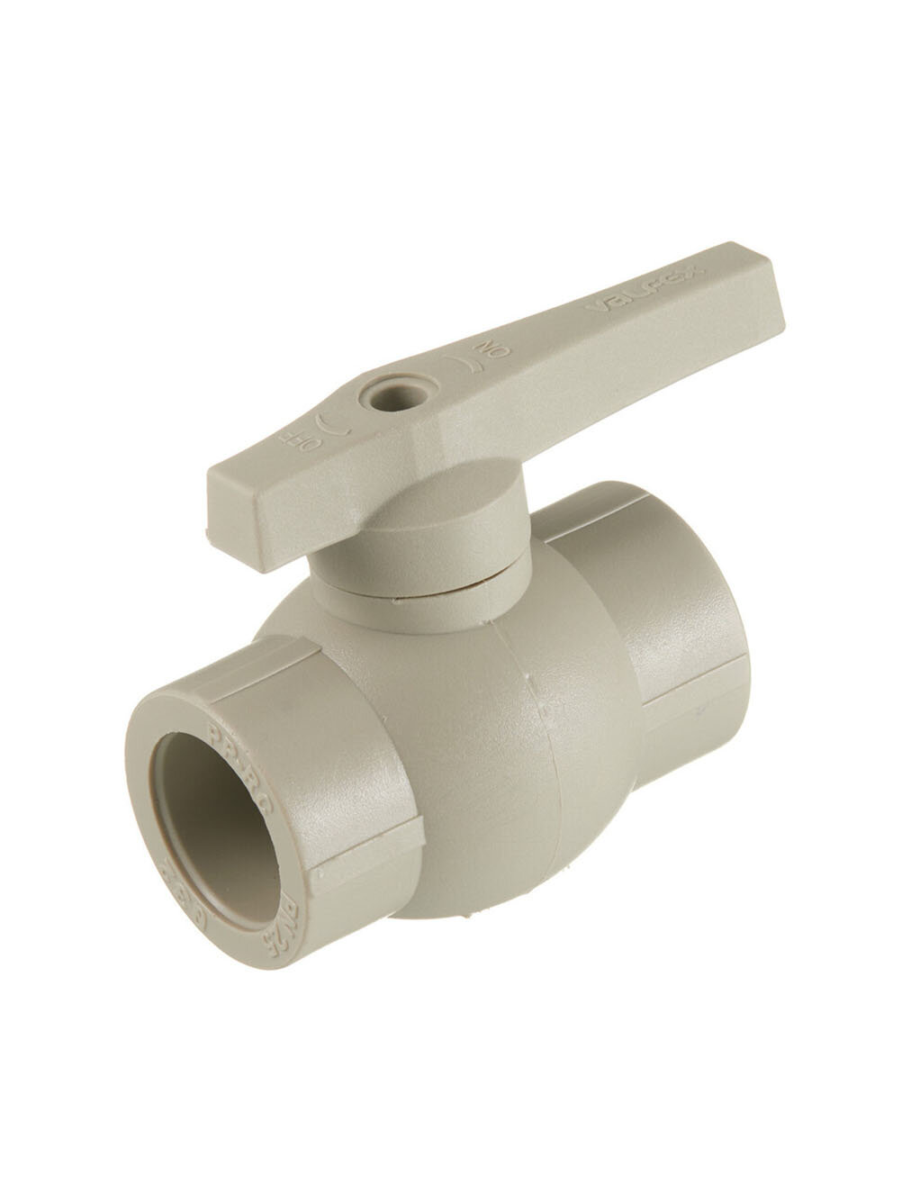 Кран шаровой полипропиленовый 32 мм серый (10144032Г)