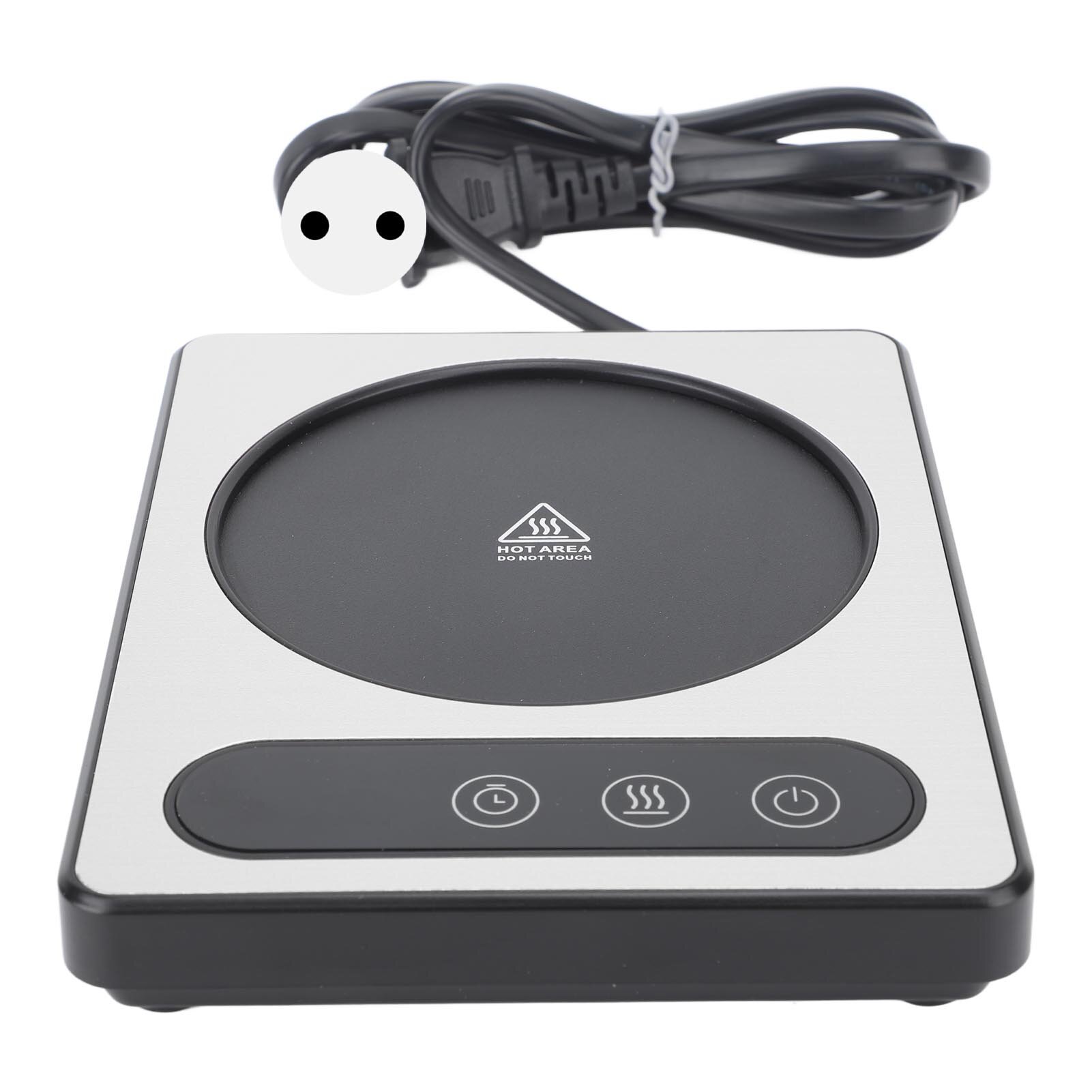 Нагреватель кофейной чашки, 36 Вт, сенсорное управление, 12 часов, таймер, умный подогреватель кофейной кружки для кофе, напитков, чая с молоком, горячего шоколада, серебряная вилка европейского стандарта, 220 В