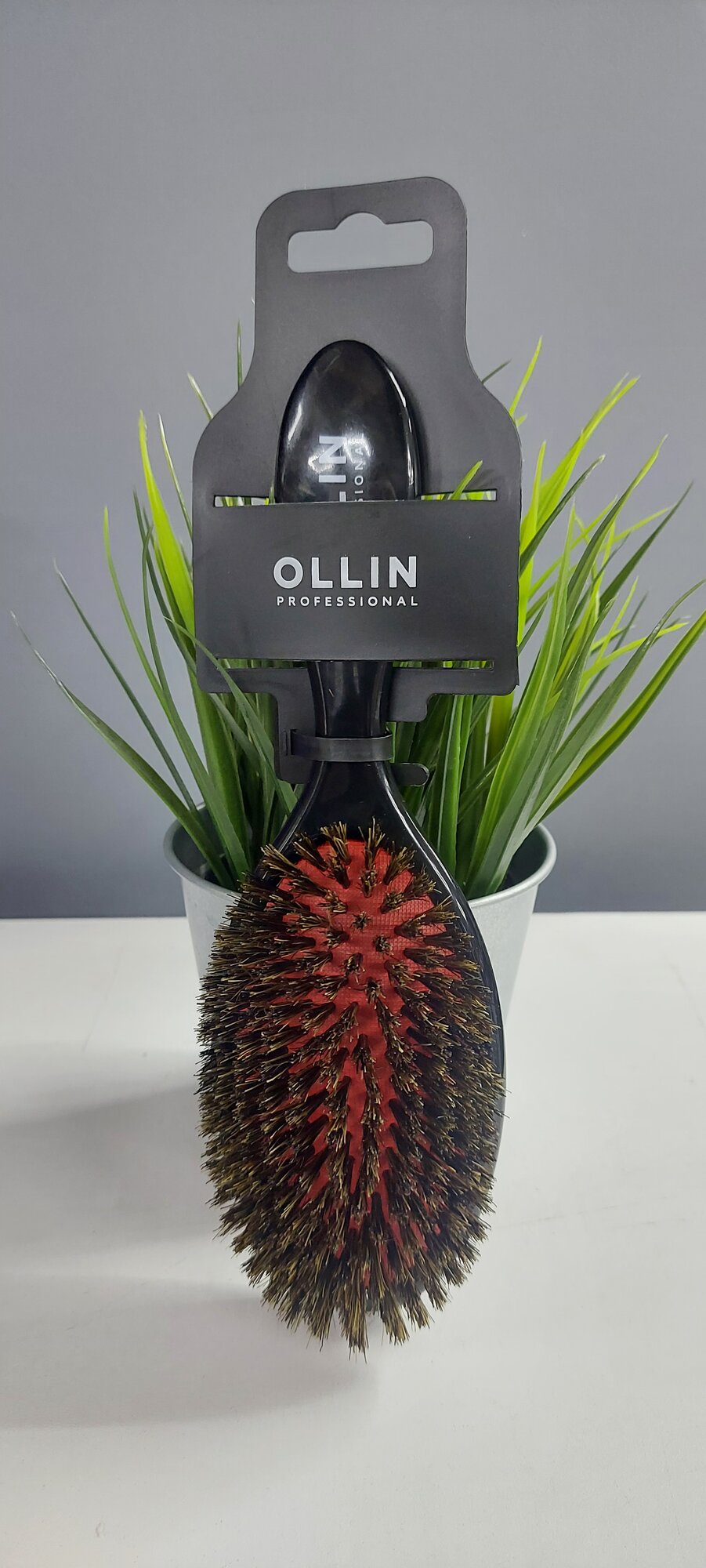 Щетка массажная "Elegant", OLLIN Professional, натуральная щетина