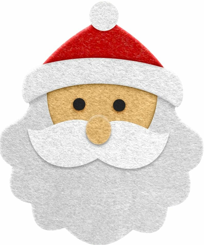 Ёлочное украшение из фетра "Дед мороз", новогодний набор для творчества и создания игрушек, подвеска-фигурка для интерьера и на елку, декор на новый год своими руками, аппликации для детей