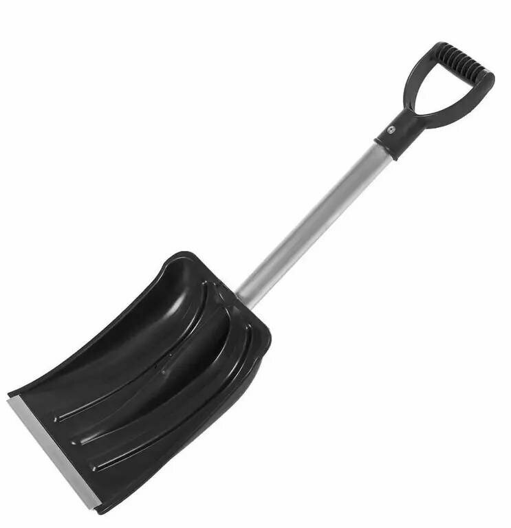 Лопата для снега пластмассовая со съёмной алюминиевой ручкой AS-209182