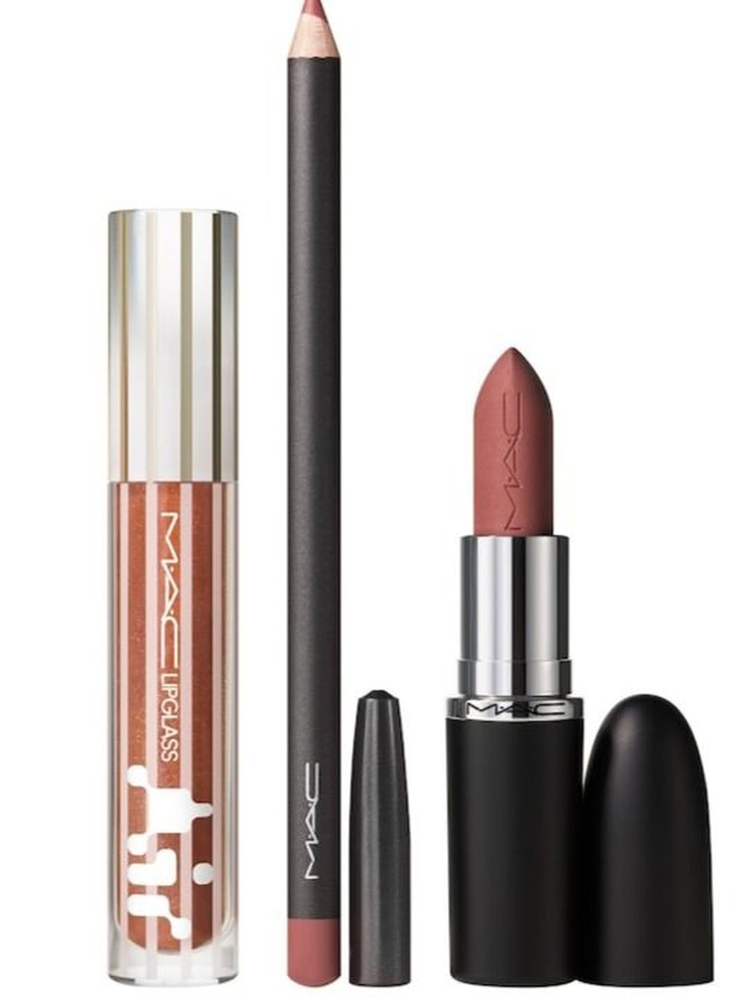 M.A.C Набор для макияжа губ MACximal Trending Tomorrow Lip Trio: Nude, 3 предмета