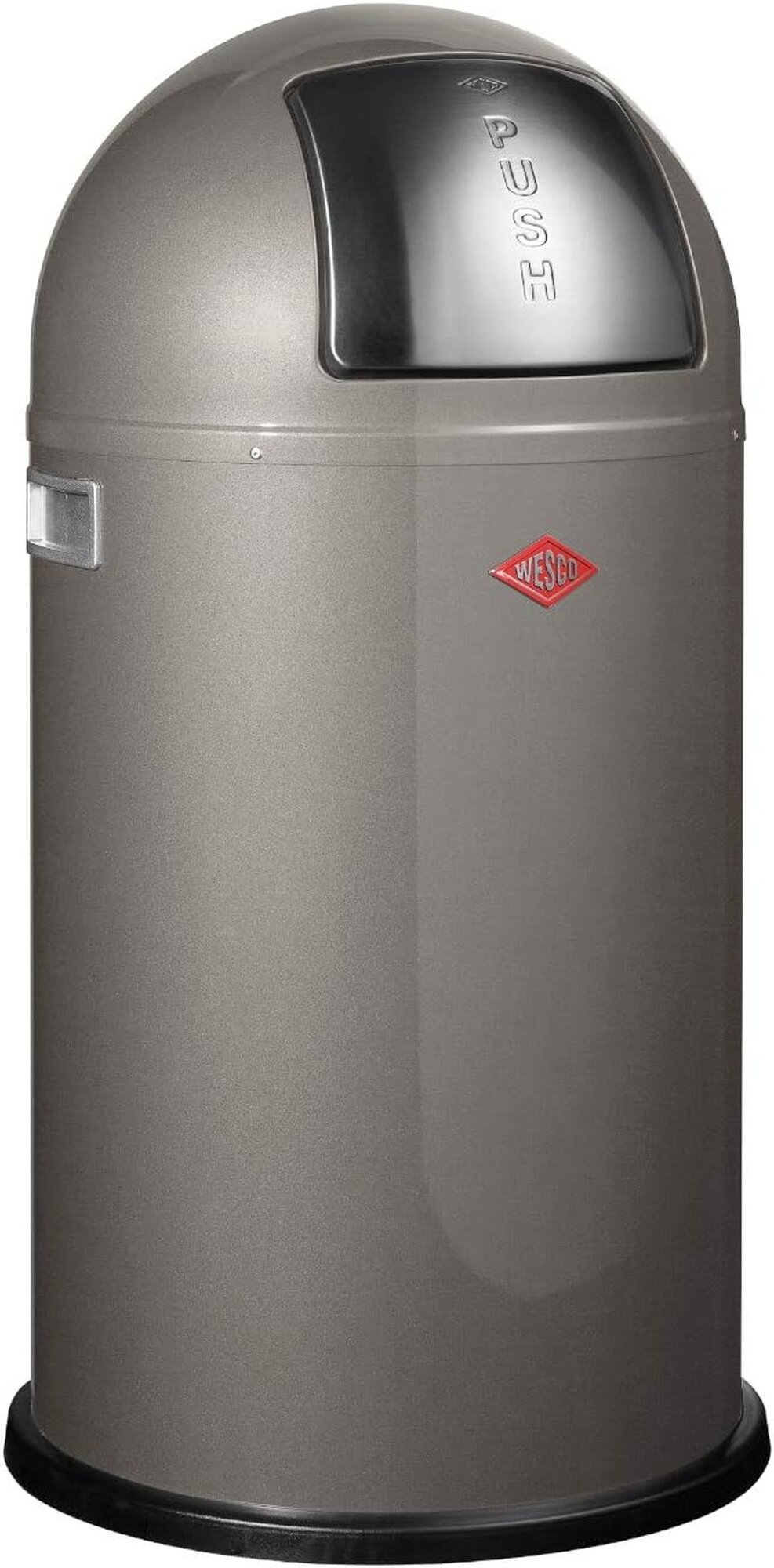 Мусорный контейнер WESCO Pushboy серого металлического цвета, 50 л