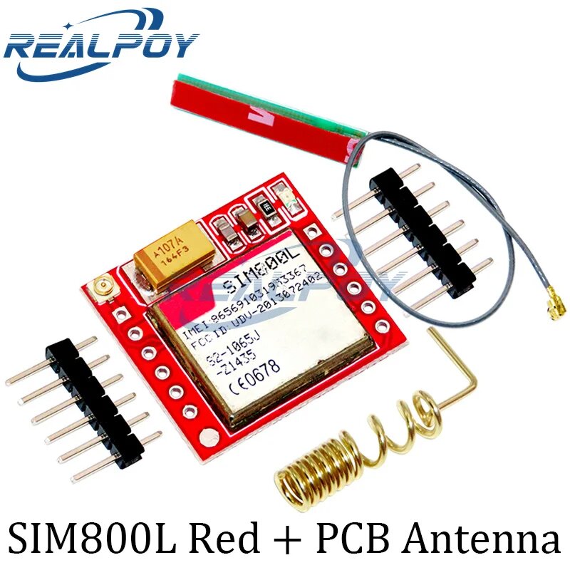 REALPOY SIM800L V2.0 беспроводной GSM GPRS модуль SIM800L With Antenna