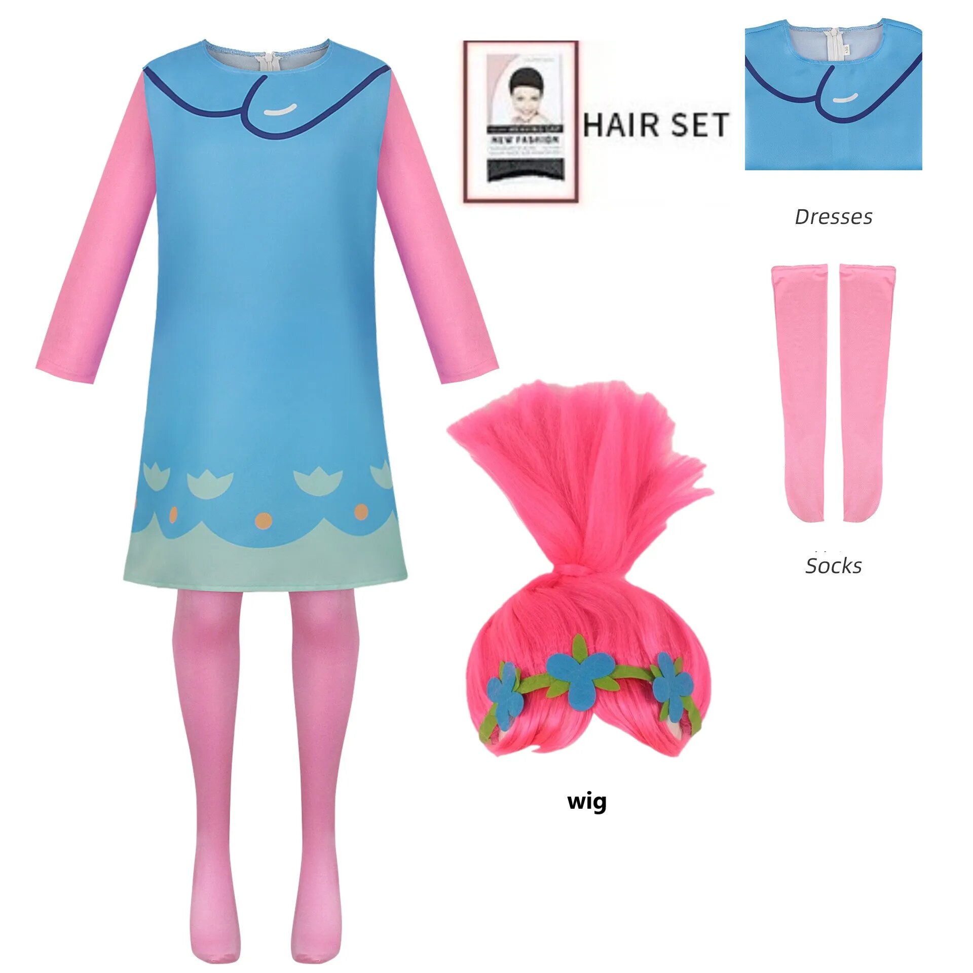 Косплей костюм аниме Волшебный Эльф L, Wig Set 2