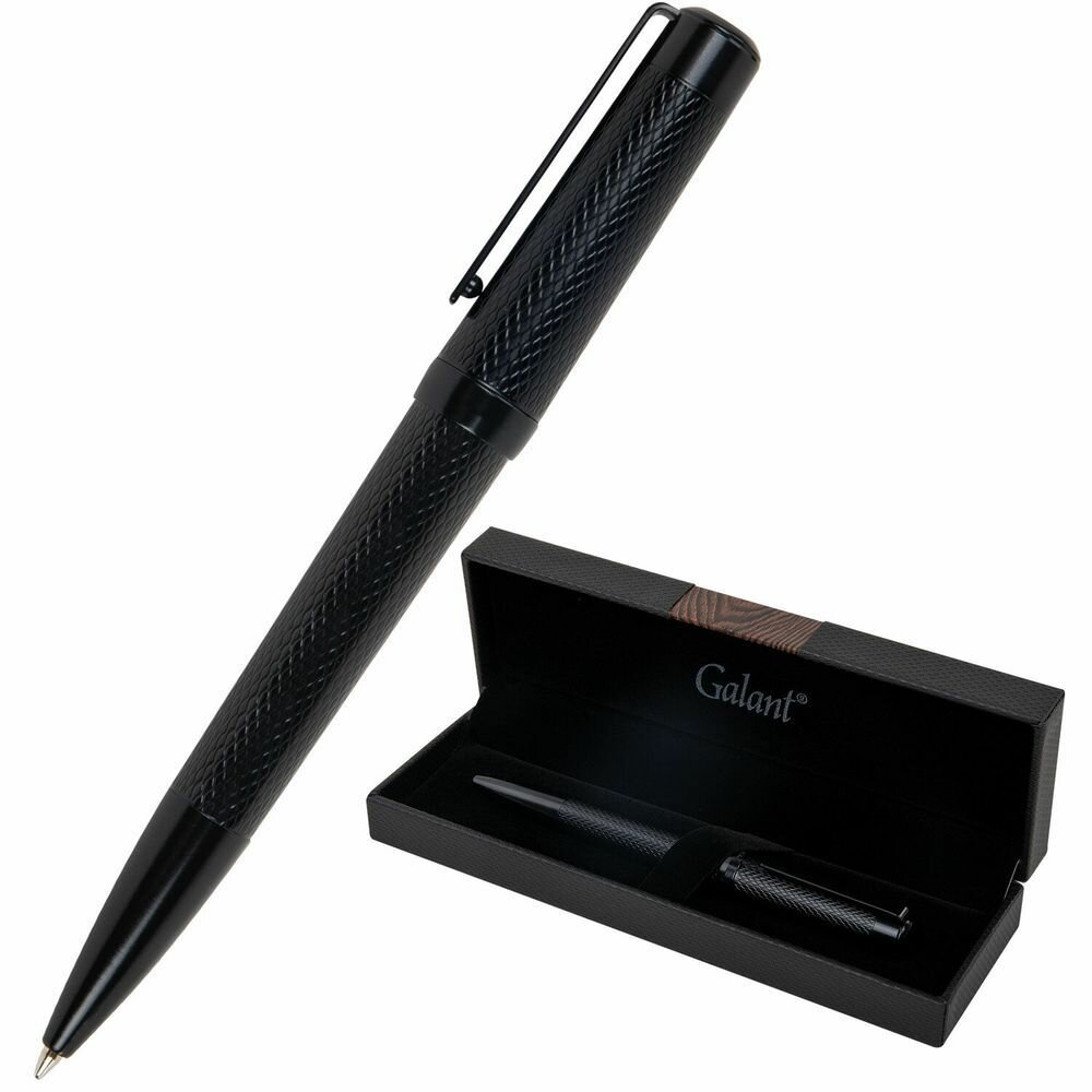 Ручка подарочная шариковая GALANT "Botta", корпус черный, детали черные, узел 0,7 мм, линия письма 0,5 мм, синяя