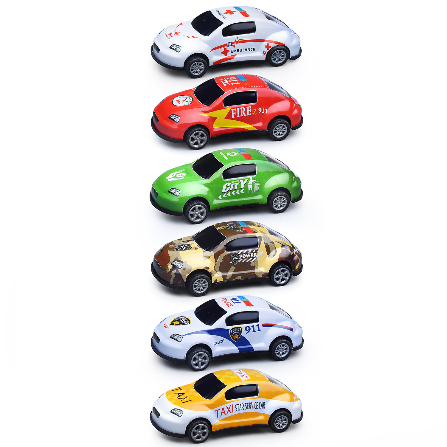 Набор машин 8899F-1 "Спорт", 6 штук, по 8 см, детям от 3 лет, в пакете