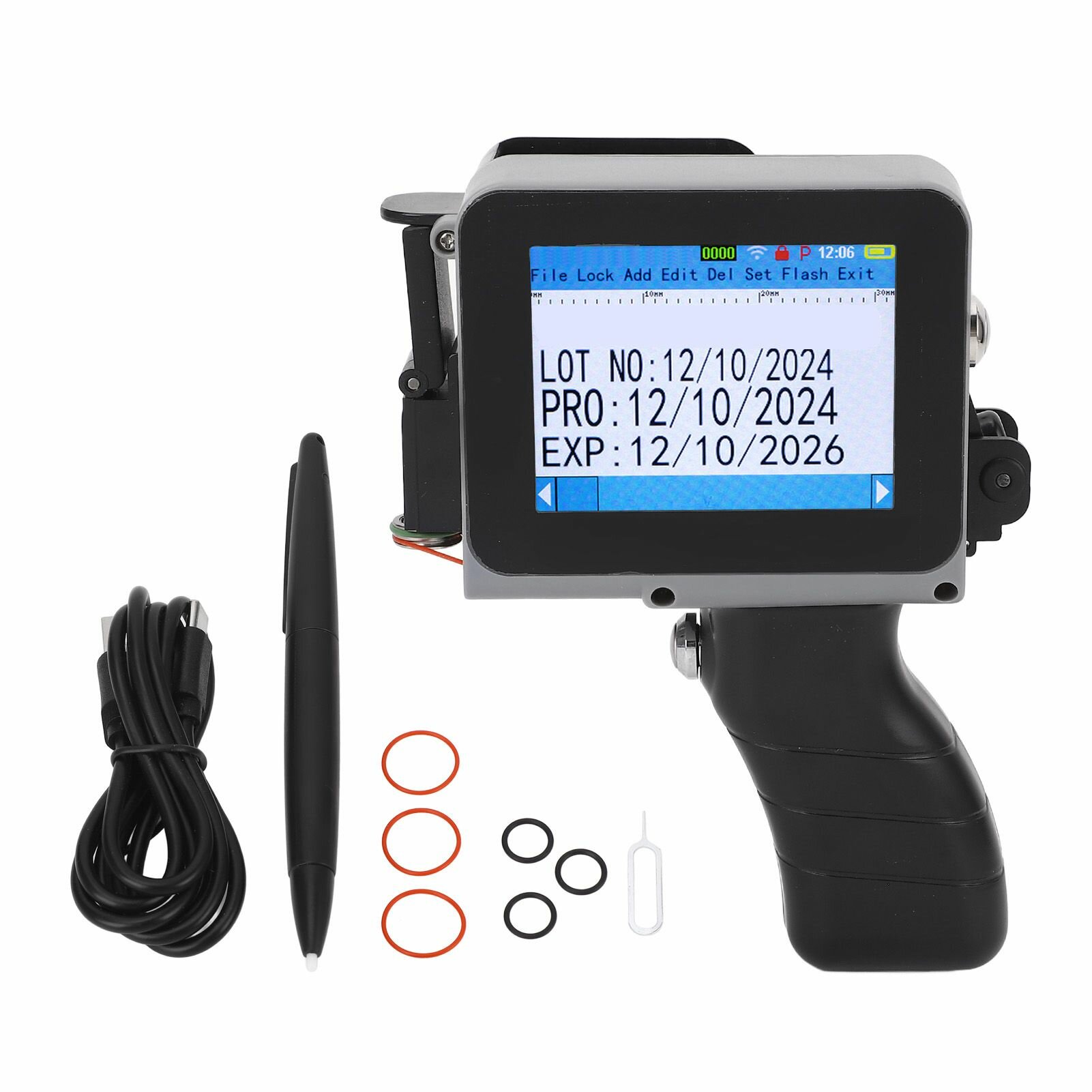 Серебряный мини-маркиратор со съемной ручкой (без картриджа)