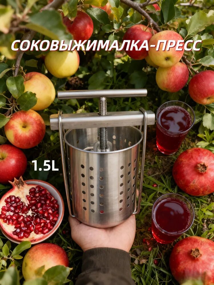Соковыжималка xiaoyatou пресс, серебристая, ручная, с прессом