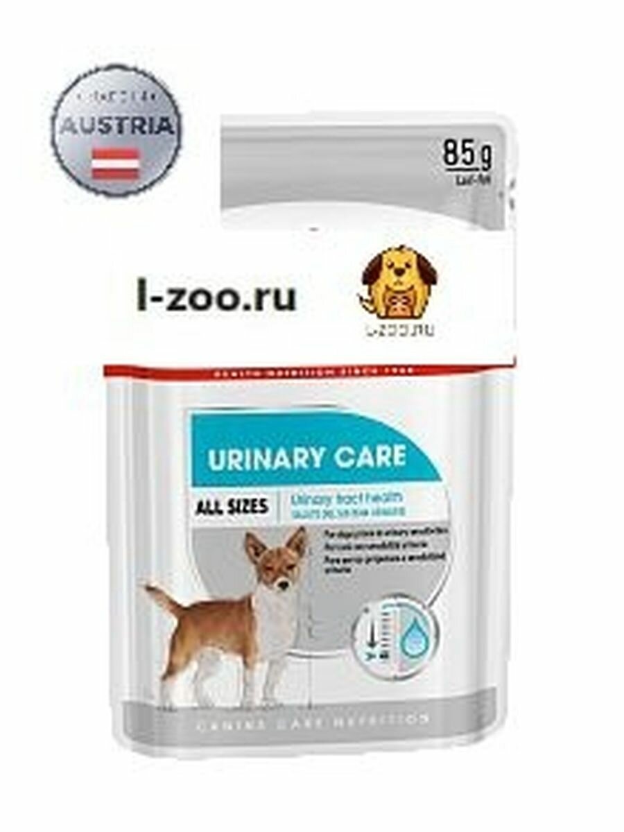 URINARY CARE CANINE (паштет). Корм консервированный полнорационный для взрослых собак с чувствительной мочевыделительной системой 85гр х12шт