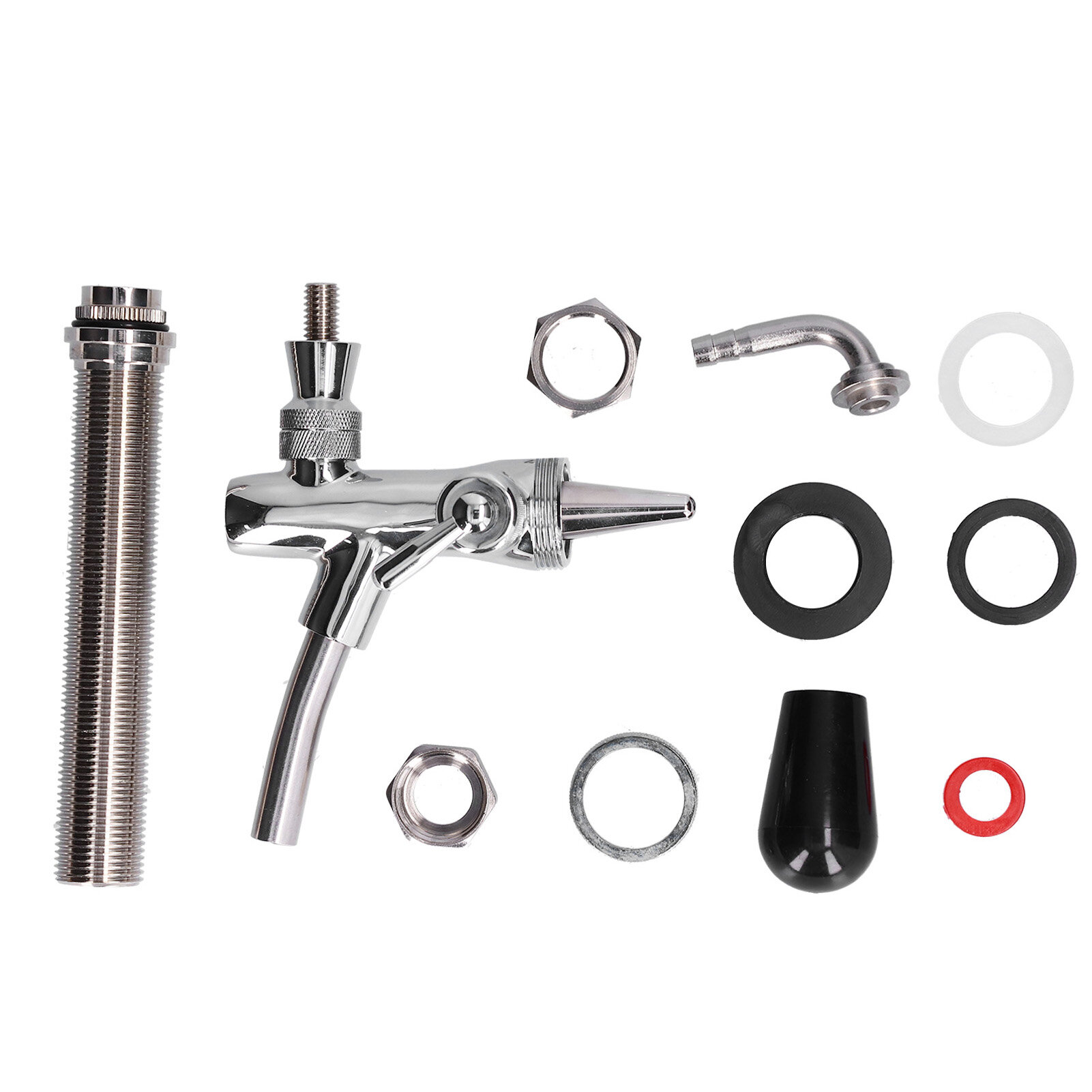 Драфмовое пиво регулируемое смеситель хромированная из нержавеющей стали G5/8 Shank Beer Tap для домашнего пивоварения