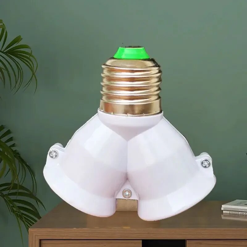 Разветвитель E27 для светодиодных ламп Зеленый, 2in1