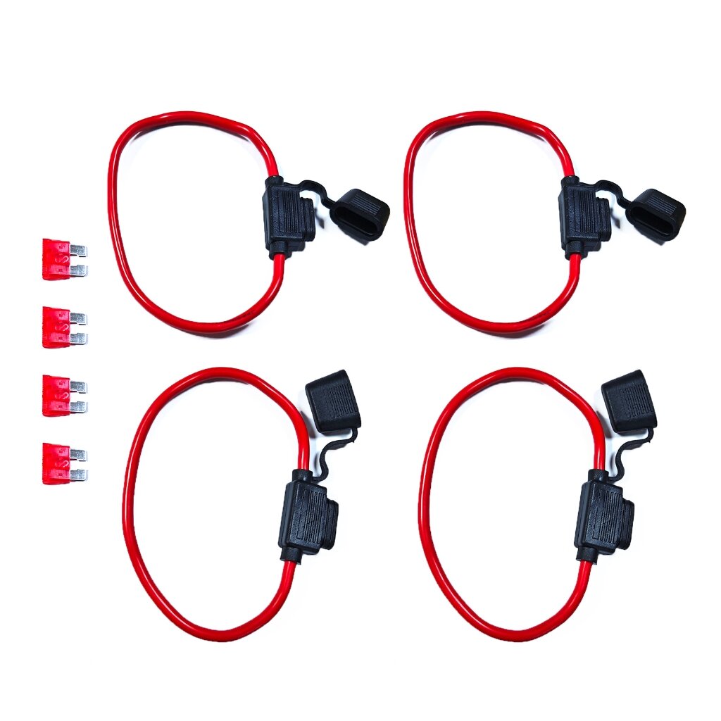 4шт Встроенных Держателя Предохранителей 12V С Предохранителями 40A для Электрической Защиты